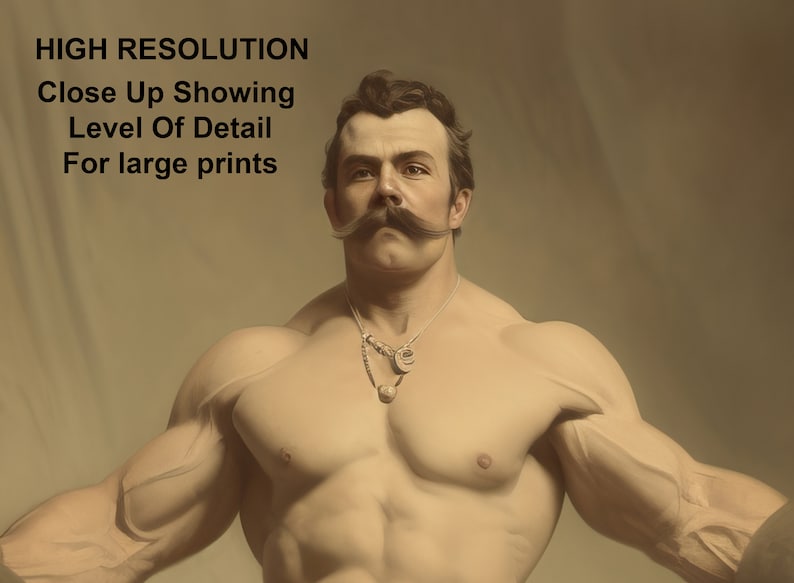 Vintage Strongman Picture Digital Download Victorian Circus - Etsy