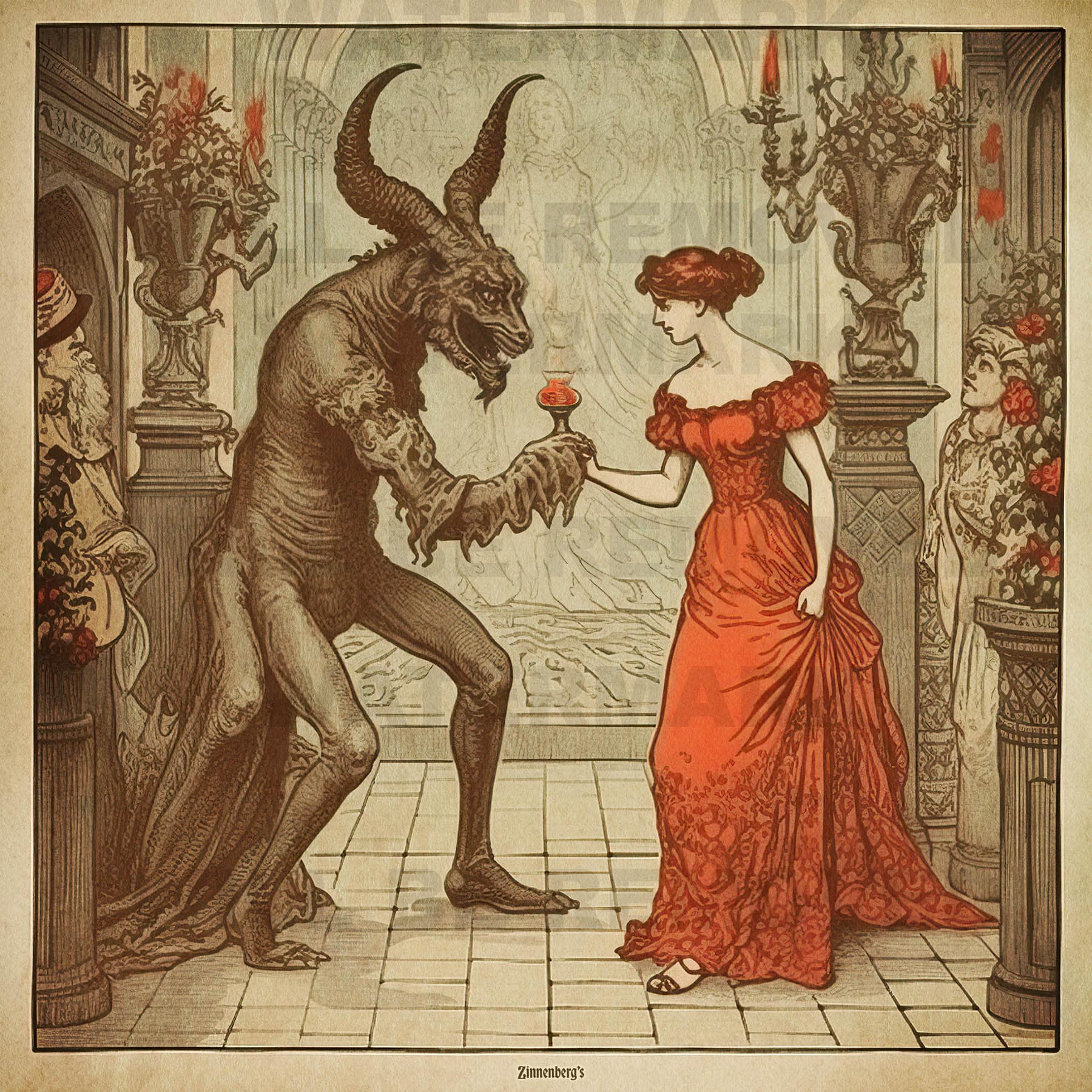 Vintage Victorian Occult Illustration, High Res Download Printable ...