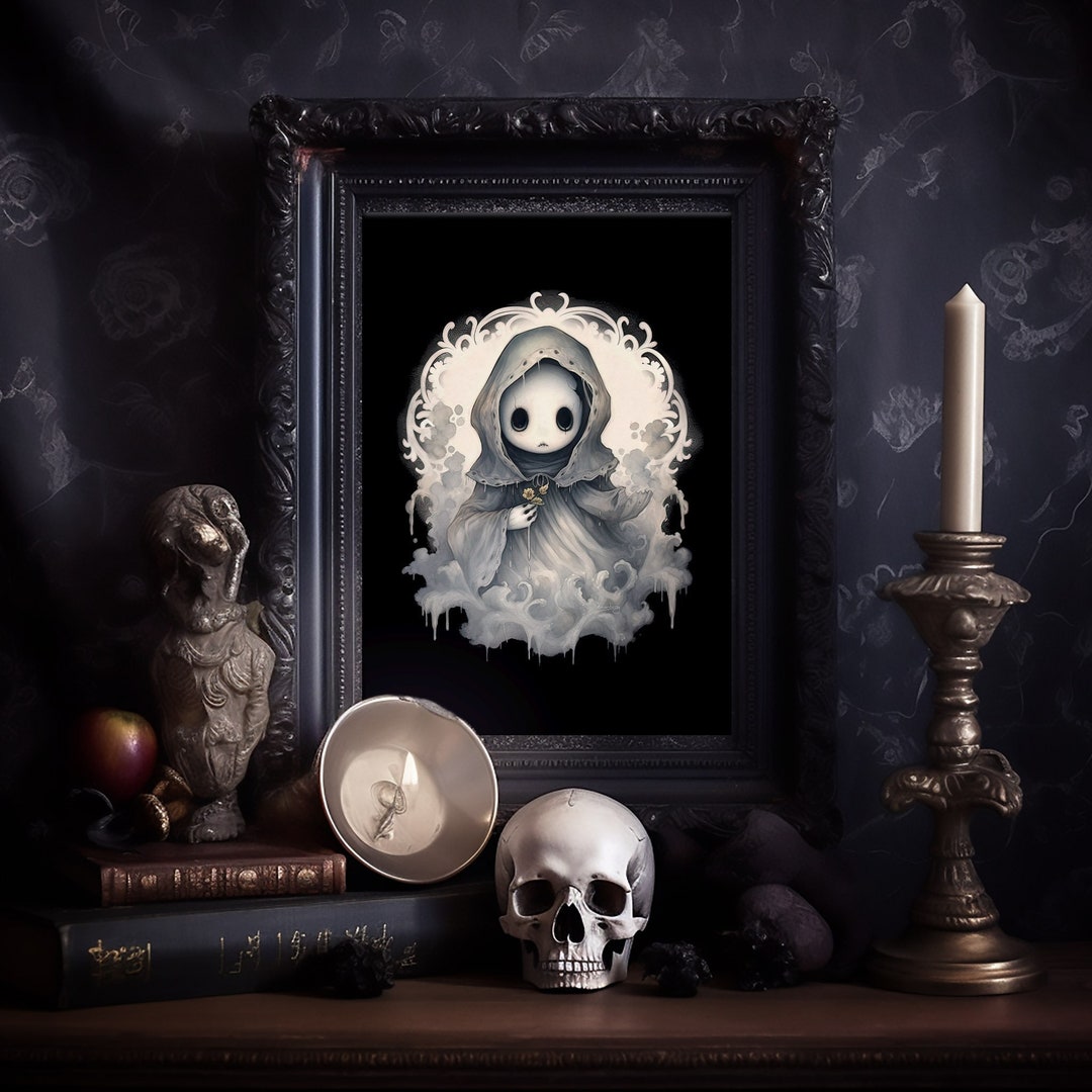 Wee Gothic Ghosties - Phoebe, Printable Digital Download A4 A3, Cute ...