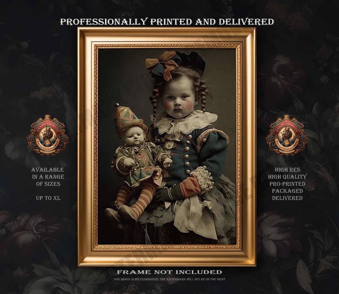 Victorian Girl With Doll Print, Freak Show Photography, Strange ...