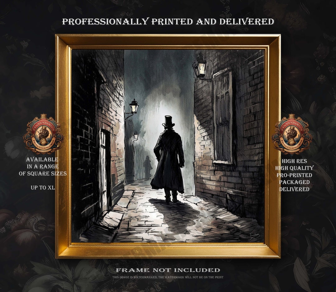 Jack the Ripper Wall Art Print, Pro Printed to XL Size, Vintage ...
