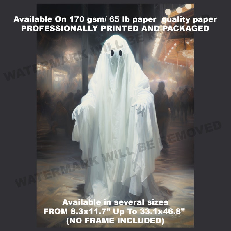 Ghost of the Amusement Park Wall Art, Pro Printed From A4 to A0 Size ...