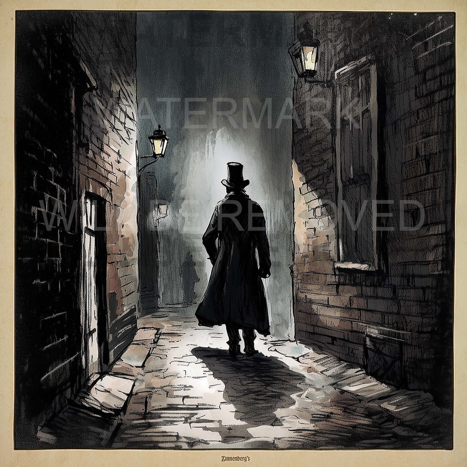 Vintage Jack the Ripper Digital Download Printable Drawing, Jack in A ...