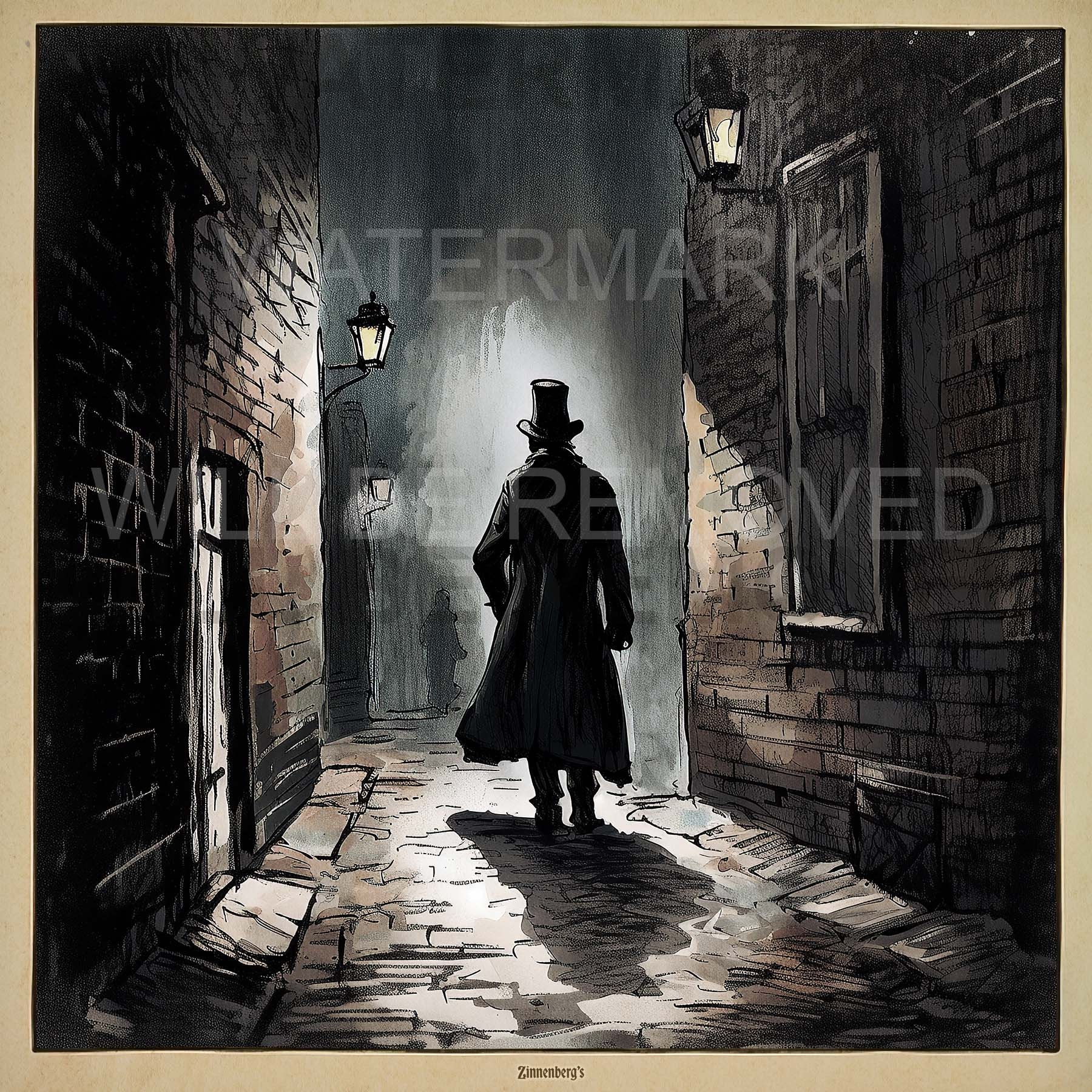 Vintage Jack the Ripper Digital Download Printable Drawing, Jack in A ...