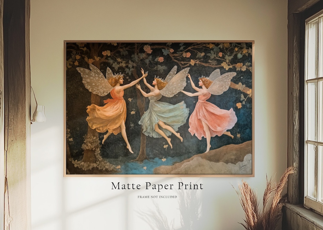 Fairy Print, Fairycore Decor, Vintage Fairy Core Poster, Forestcore ...