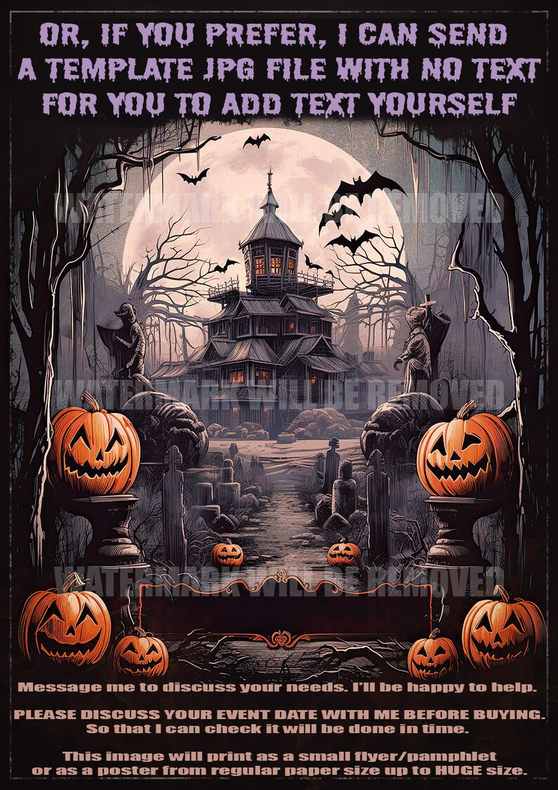 Personalised Halloween Party Invitation, DIGITAL DOWNLOAD PRINTABLE ...