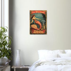 Mermaid Freak Show Poster, Mermaid Print Decor, Carnival Wall Art ...