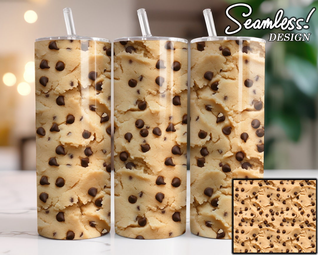 Cookie Dough Seamless Sublimation Tumbler Designs, 20oz Straight Skinny ...