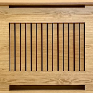 Bespoke Extra Large Oak Veneer Radiator Cover With Vertical Slats - Etsy UK