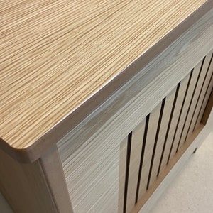 Bespoke Extra Large Oak Veneer Radiator Cover With Vertical Slats - Etsy UK