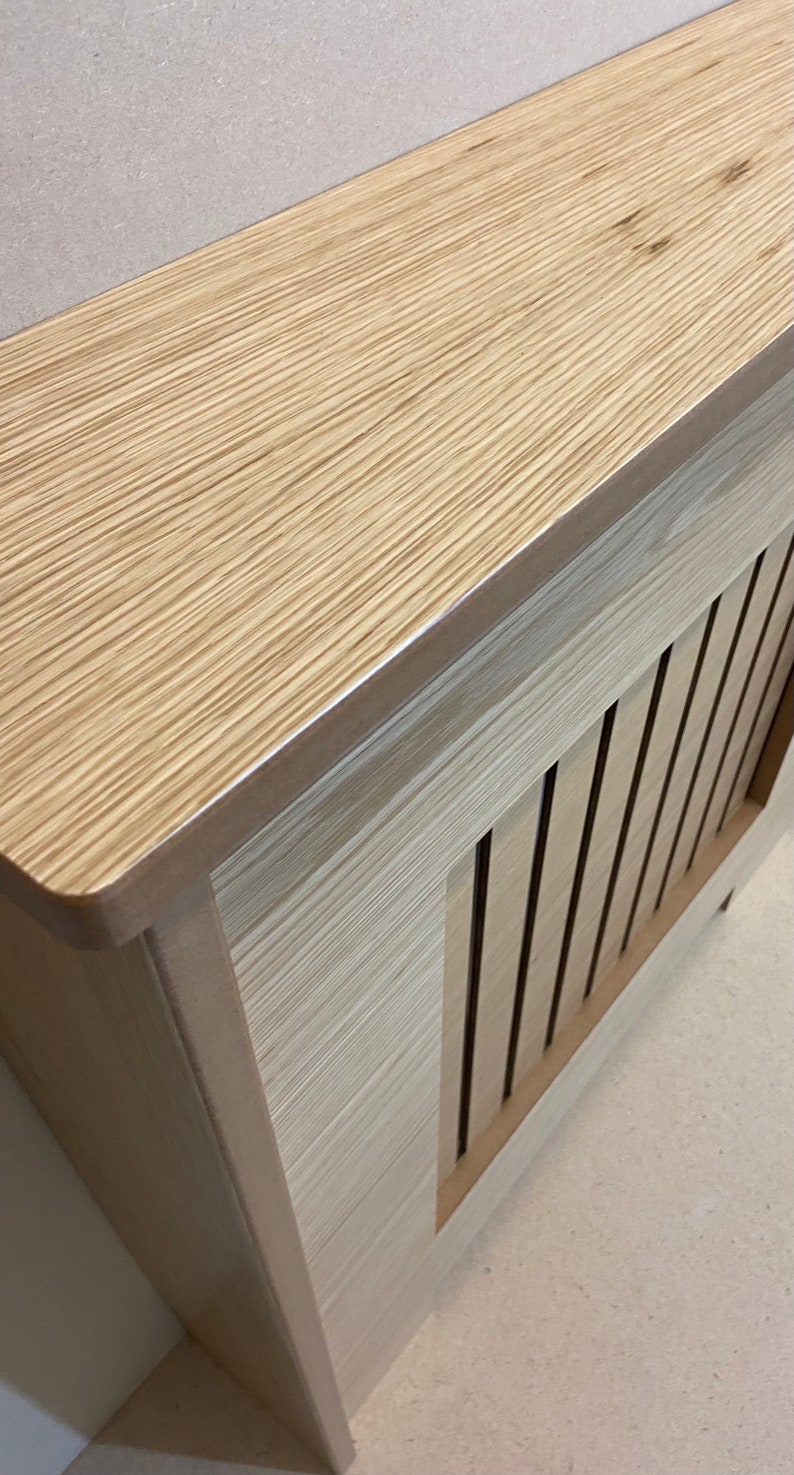 Bespoke Extra Large Oak Veneer Radiator Cover With Vertical Slats - Etsy UK