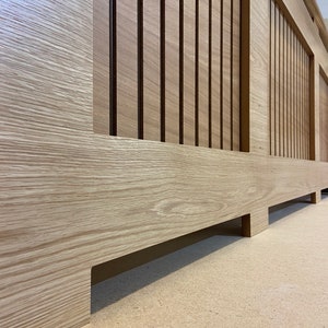 Bespoke Extra Large Oak Veneer Radiator Cover With Vertical Slats - Etsy UK