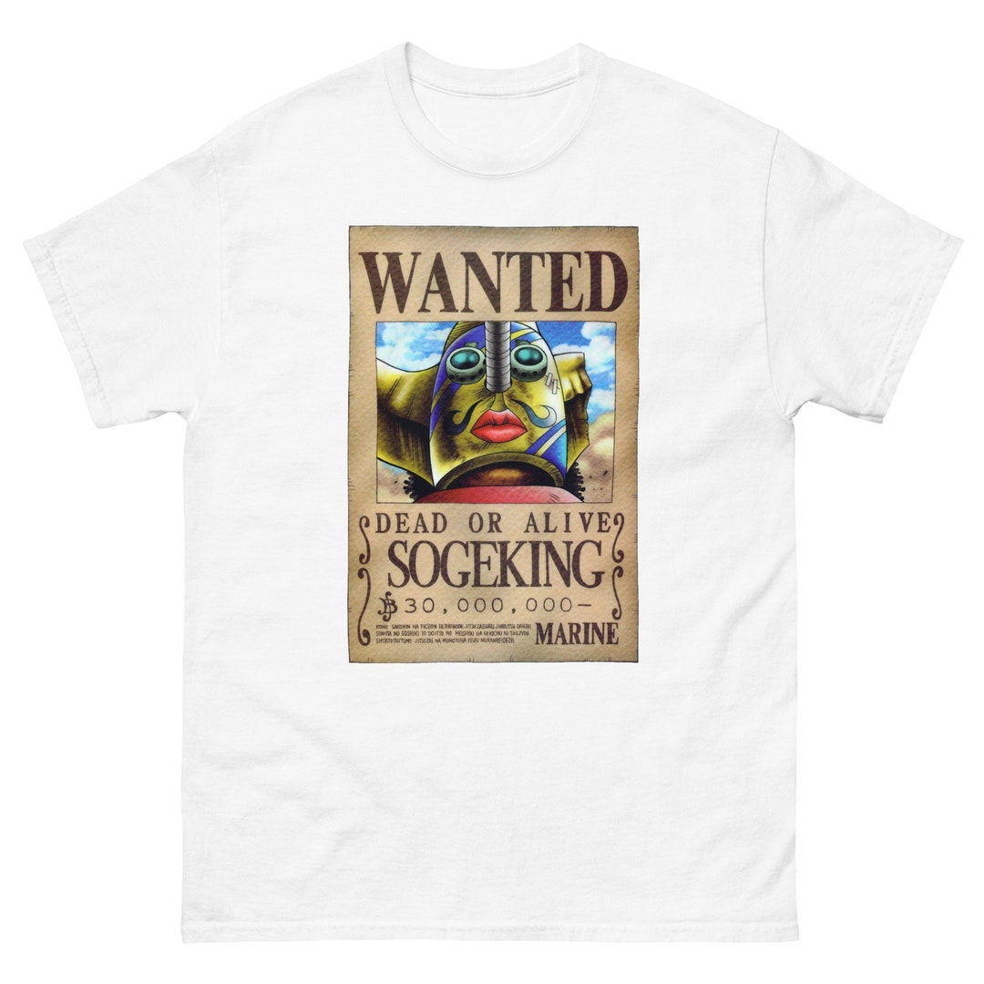 One Piece Sogeking Usopp Wanted Poster Anime T-shirt - Etsy