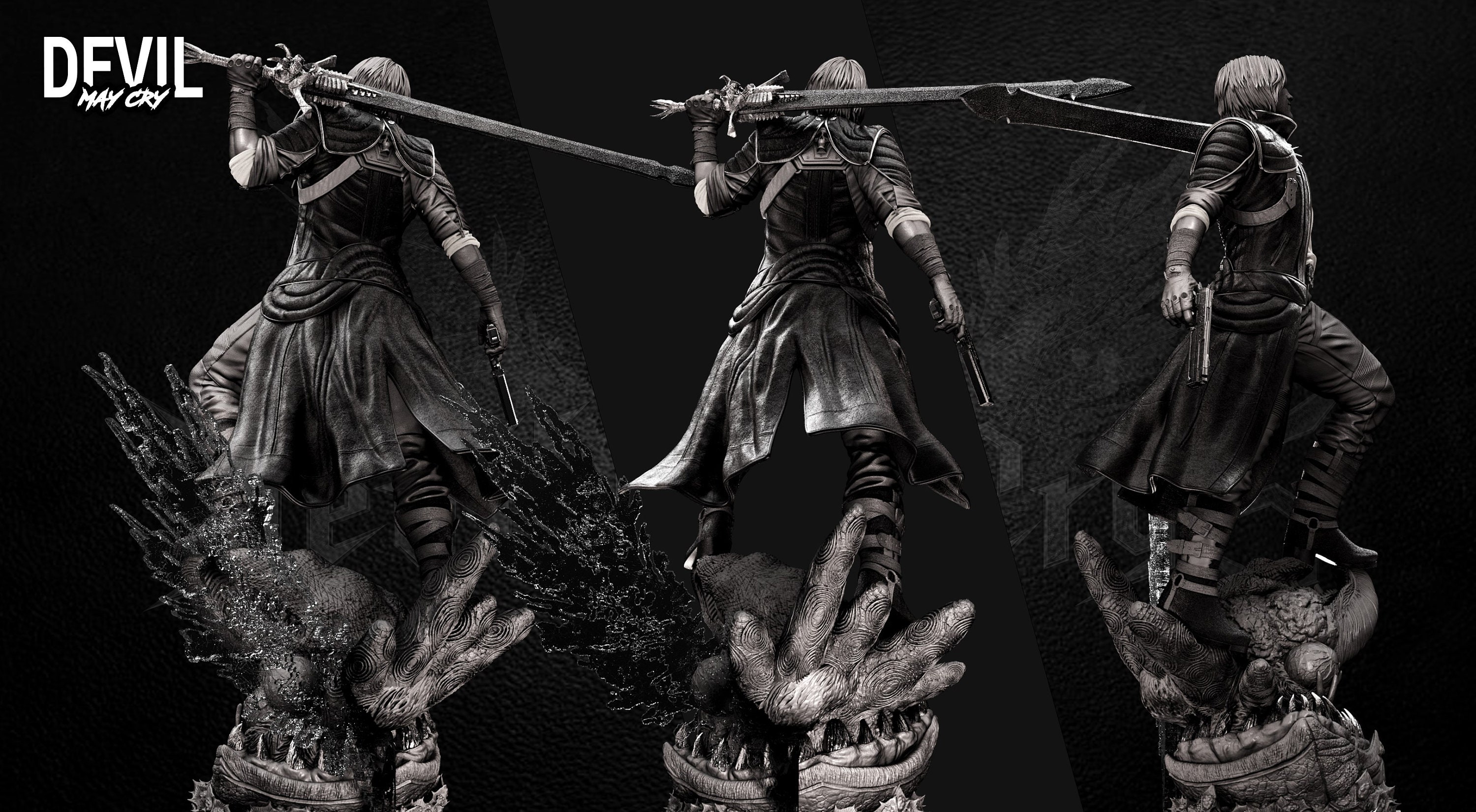 STL File Dante Statue Devil May Cry for 3D Printing Videogames - Etsy