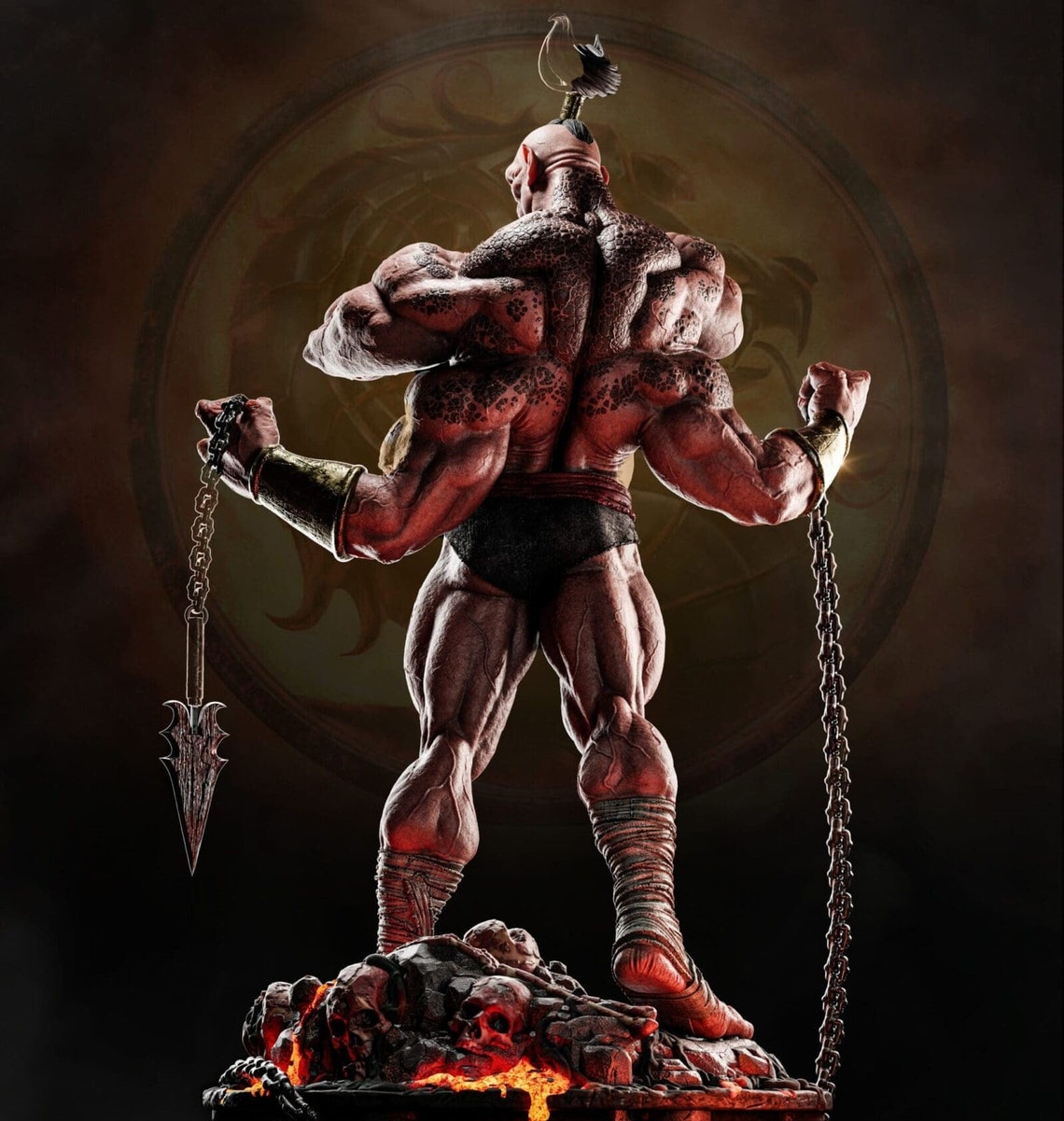 STL File Goro Mortal Kombat Statue for 3D Printing Videogames - Etsy