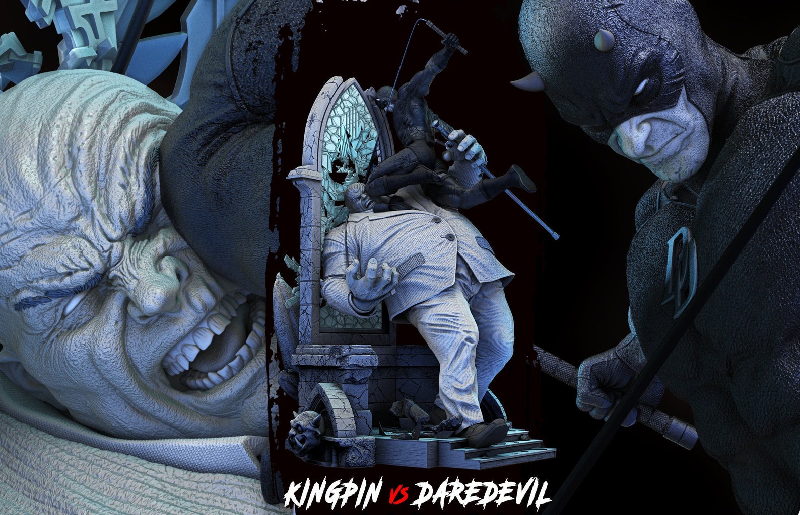 STL File Daredevil Kingpin Marvel Statue for 3D Printing - Etsy Canada