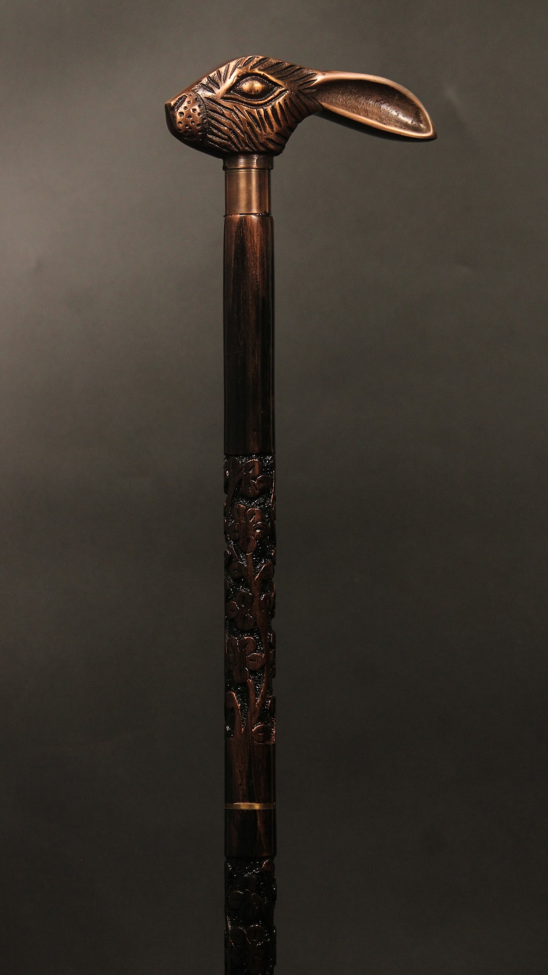 Walking Cane for Women and Men, Rabbit Head Handle Vintage Designer ...
