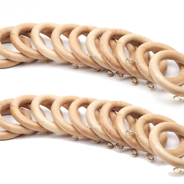 1 Inch Wood Curtain Rings - Etsy