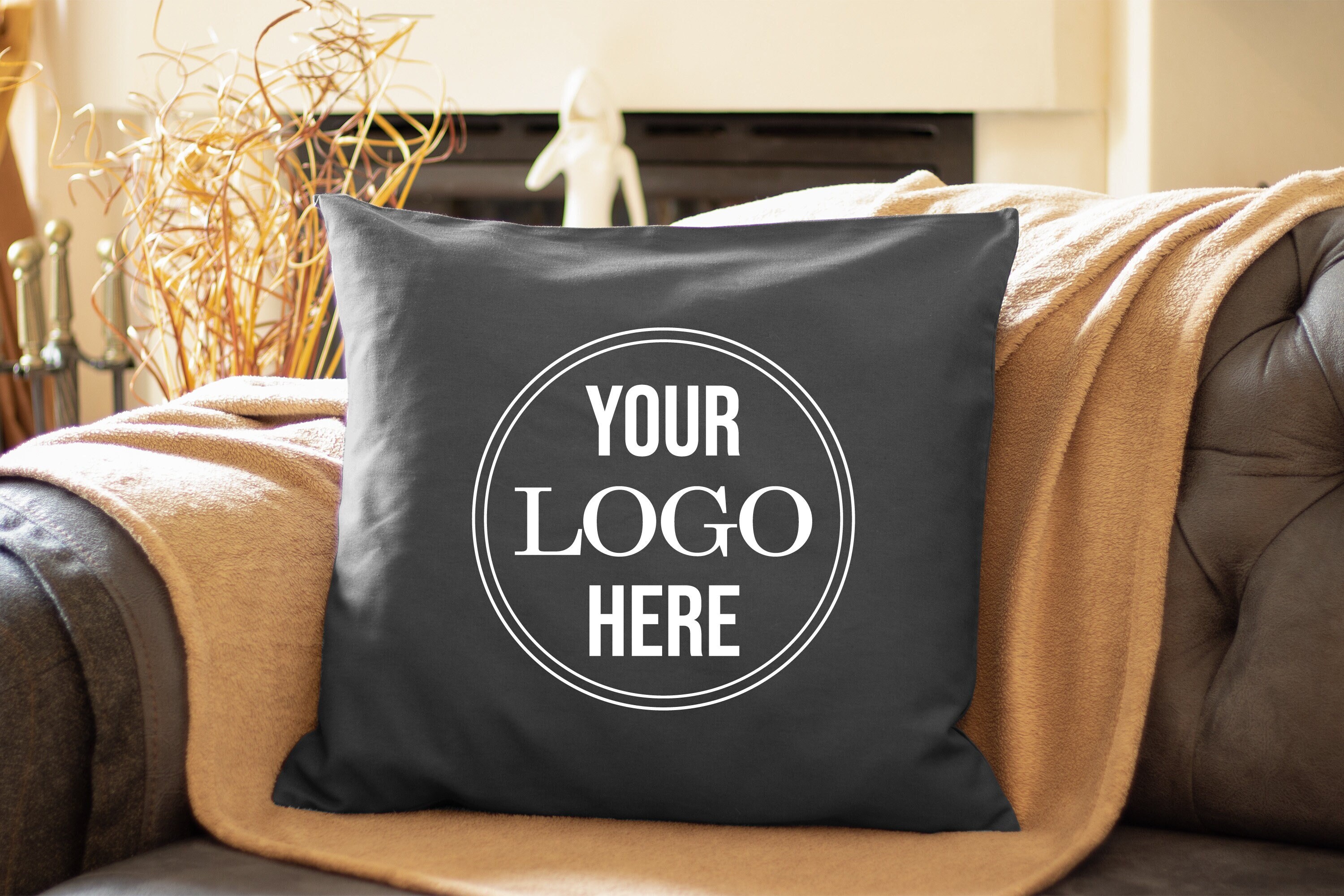 Logo Pillow Cover Custom Pillow Custom Logo Pillow Company - Etsy