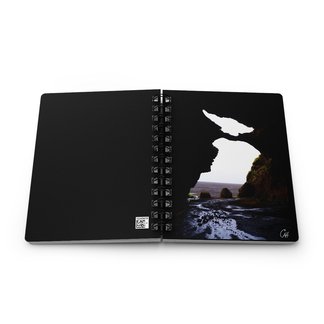 Iceland Cave Photo Notebook: Black Spiral Journal, Writer's Gift - Etsy