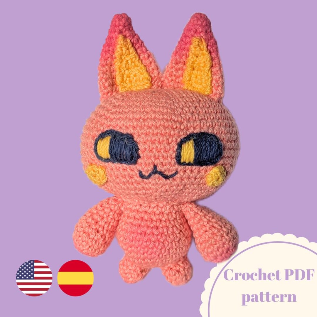 Tamagotchi Meowtchi Crochet Amigurumi PDF Pattern Tutorial, Amigurumi ...