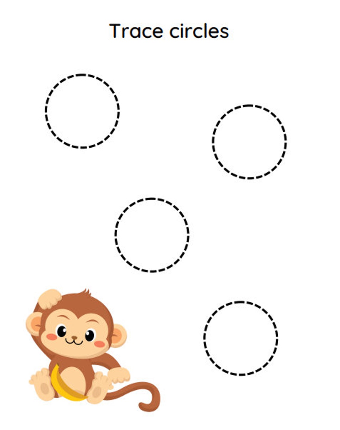 Trace the Shapes Activity Sheets - Etsy