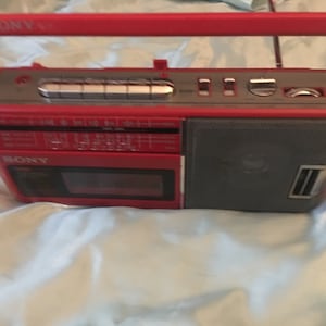Vintage Sony FM/AM Radio Cassette Player CFM-140S Mini Boombox - Etsy