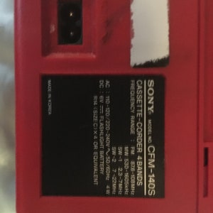 Vintage Sony FM/AM Radio Cassette Player CFM-140S Mini Boombox - Etsy