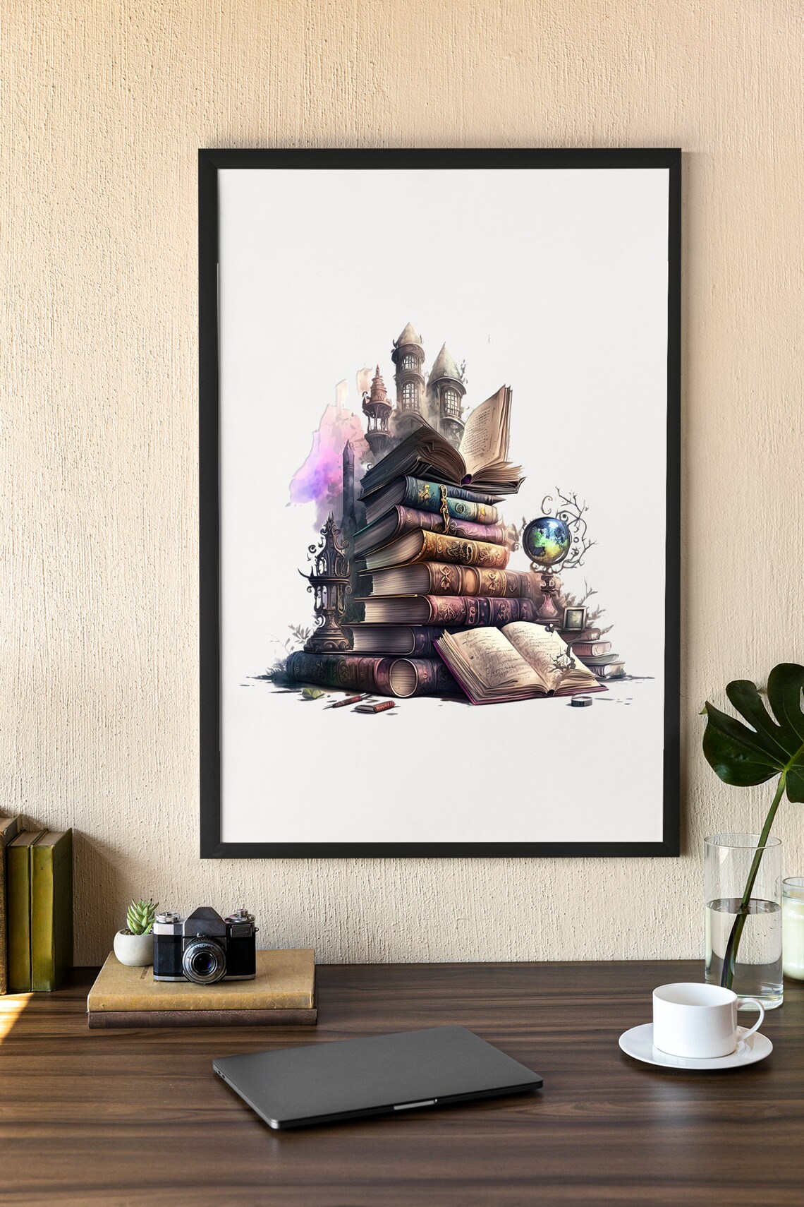 Watercolor Mystical Library Clipart10x High Quality - Etsy