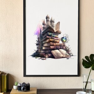 Watercolor Mystical Library Clipart10x High Quality - Etsy