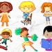 75 Kids Clipart, Kids Clipart, Children Clipart Png, Kids PNG, Boy and ...