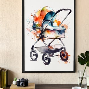 Watercolor Stroller,35x High Quality Png,watercolor Animal Photos ...