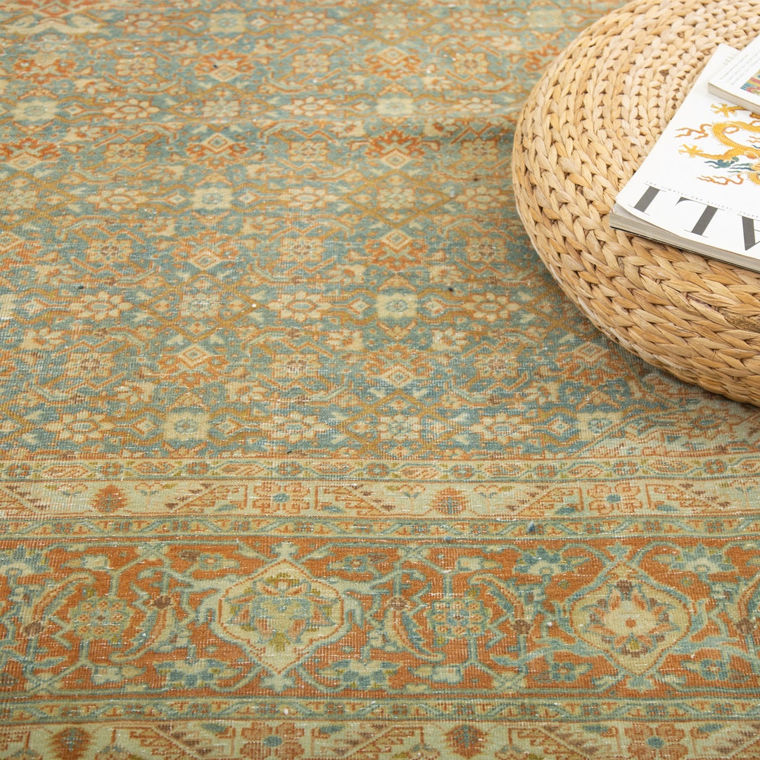 Antique Vintage Rug, 8'11 X11'5, Wool Hand-knotted Rug 1900s ...