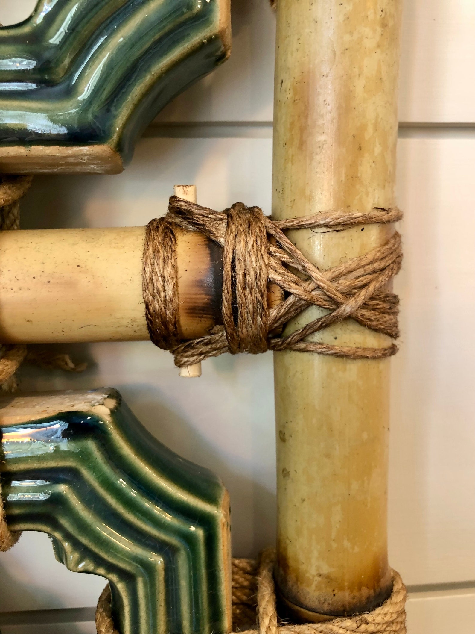 Tiki Jade Breezeway Tile Bamboo Wall Hanging, 3 Tiles. Made to Oder - Etsy