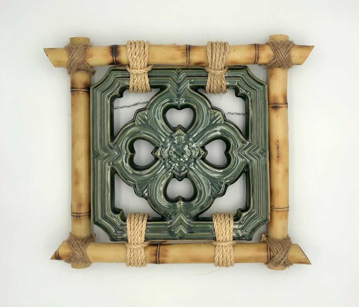 Tiki Jade Breezeway Tile Bamboo Wall Hanging - Etsy