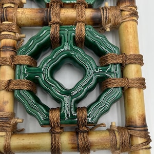 Tiki Jade Breezeway Tile Bamboo Wall Hanging, 4 Tiles. Made to Order - Etsy