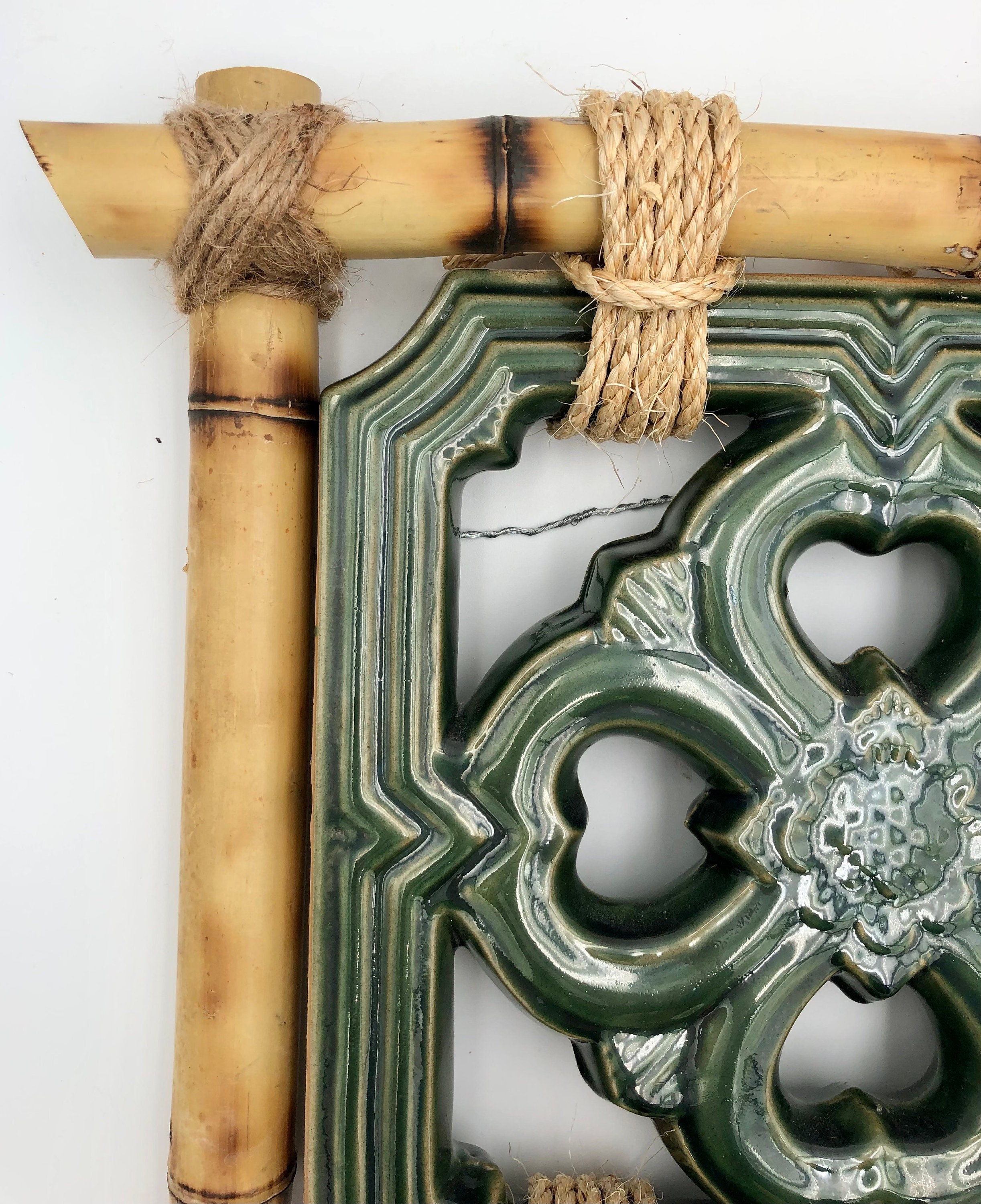 Tiki Jade Breezeway Tile Bamboo Wall Hanging - Etsy