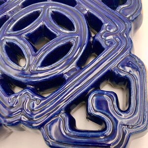 Tiki Jade Breezeway Tile Set of Two Deep Ocean Blue Color - Etsy