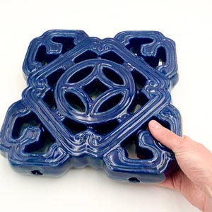 Tiki Jade Breezeway Tile Set of Two Deep Ocean Blue Color - Etsy