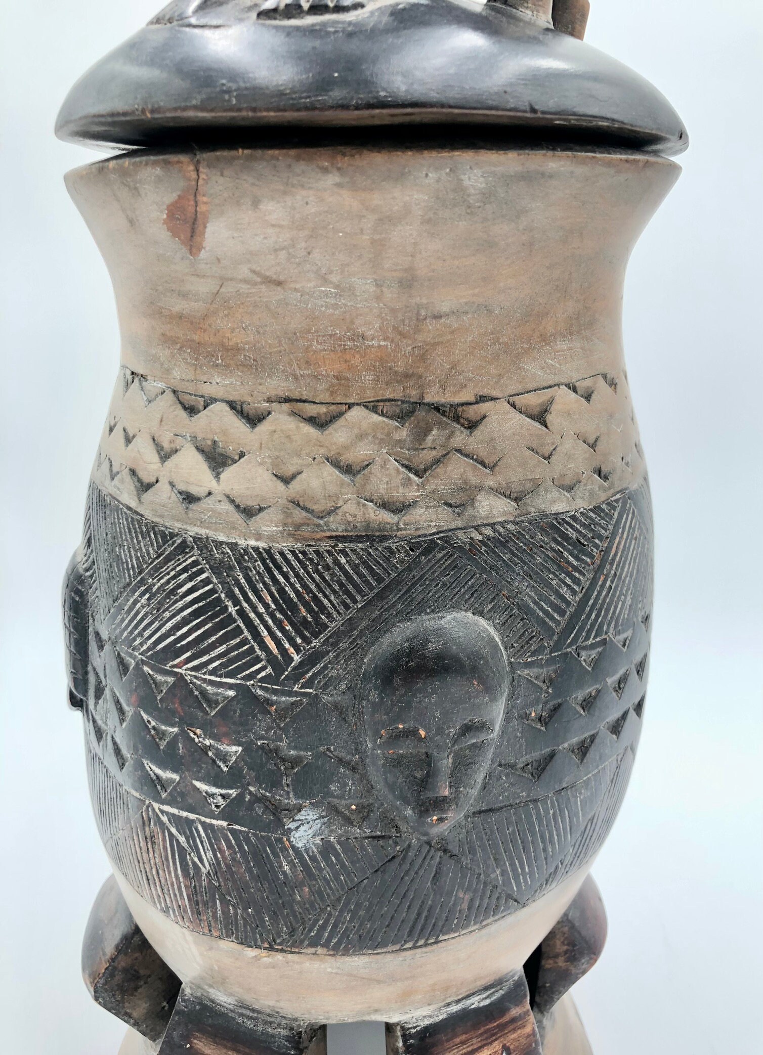 African Vessel With Lid - Etsy