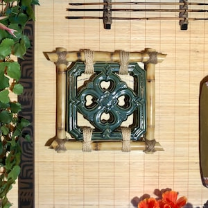 Tiki Jade Breezeway Tile Bamboo Wall Hanging Made to Order - Etsy