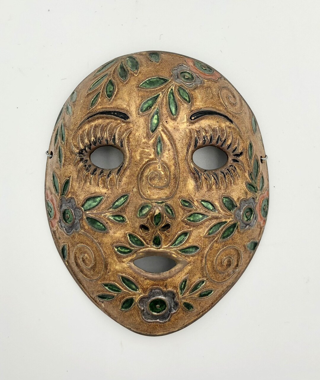 Metal and Enamel Mask - Etsy