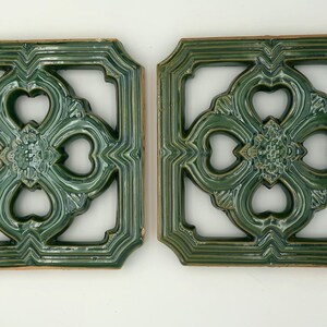 Ceramic Jade Tile, Handmade Tiki Bar Chinese Breezeway Tiles. - Etsy