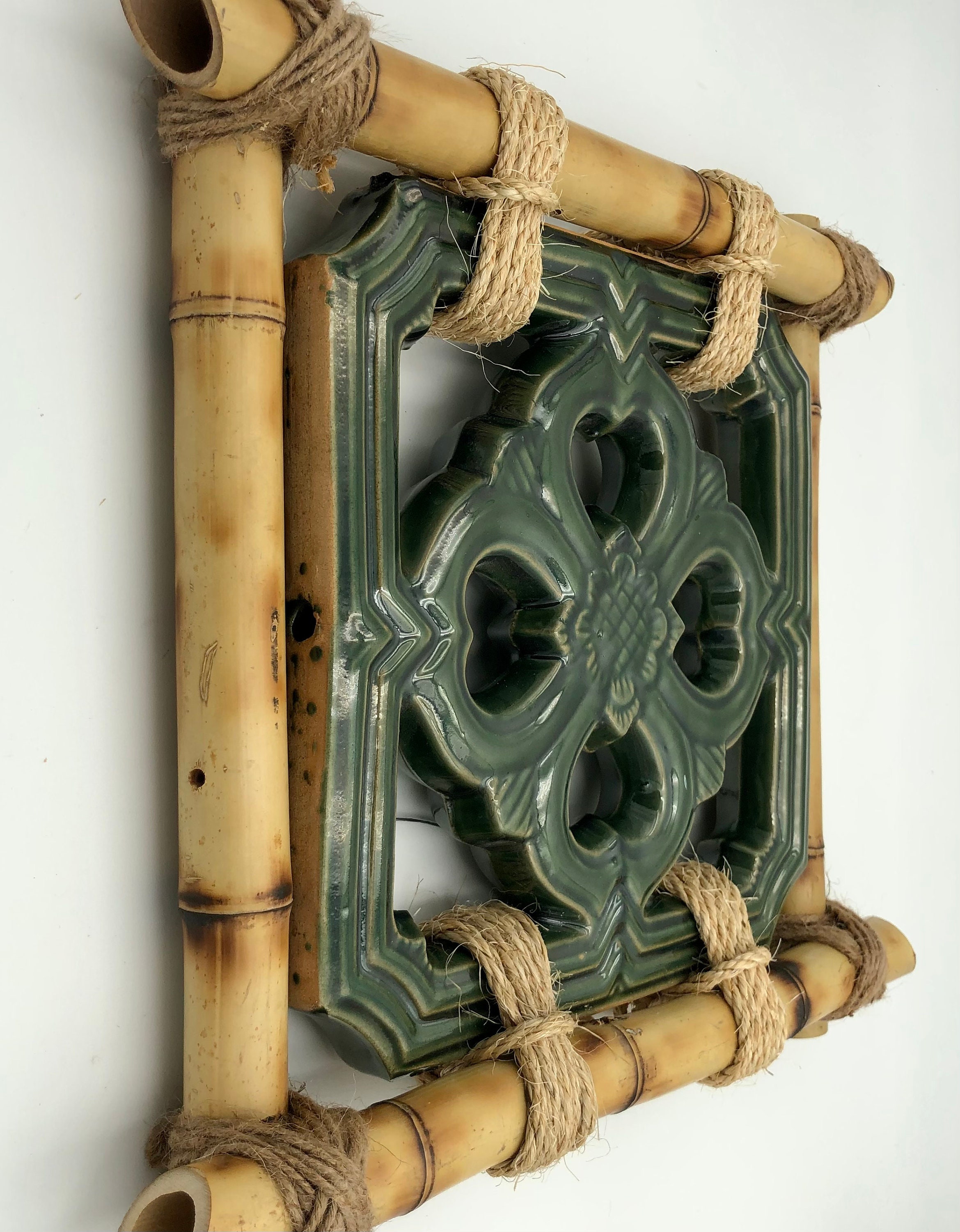 Tiki Jade Breezeway Tile Bamboo Wall Hanging - Etsy