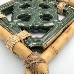 Tiki Jade Breezeway Tile Bamboo Wall Hanging - Etsy