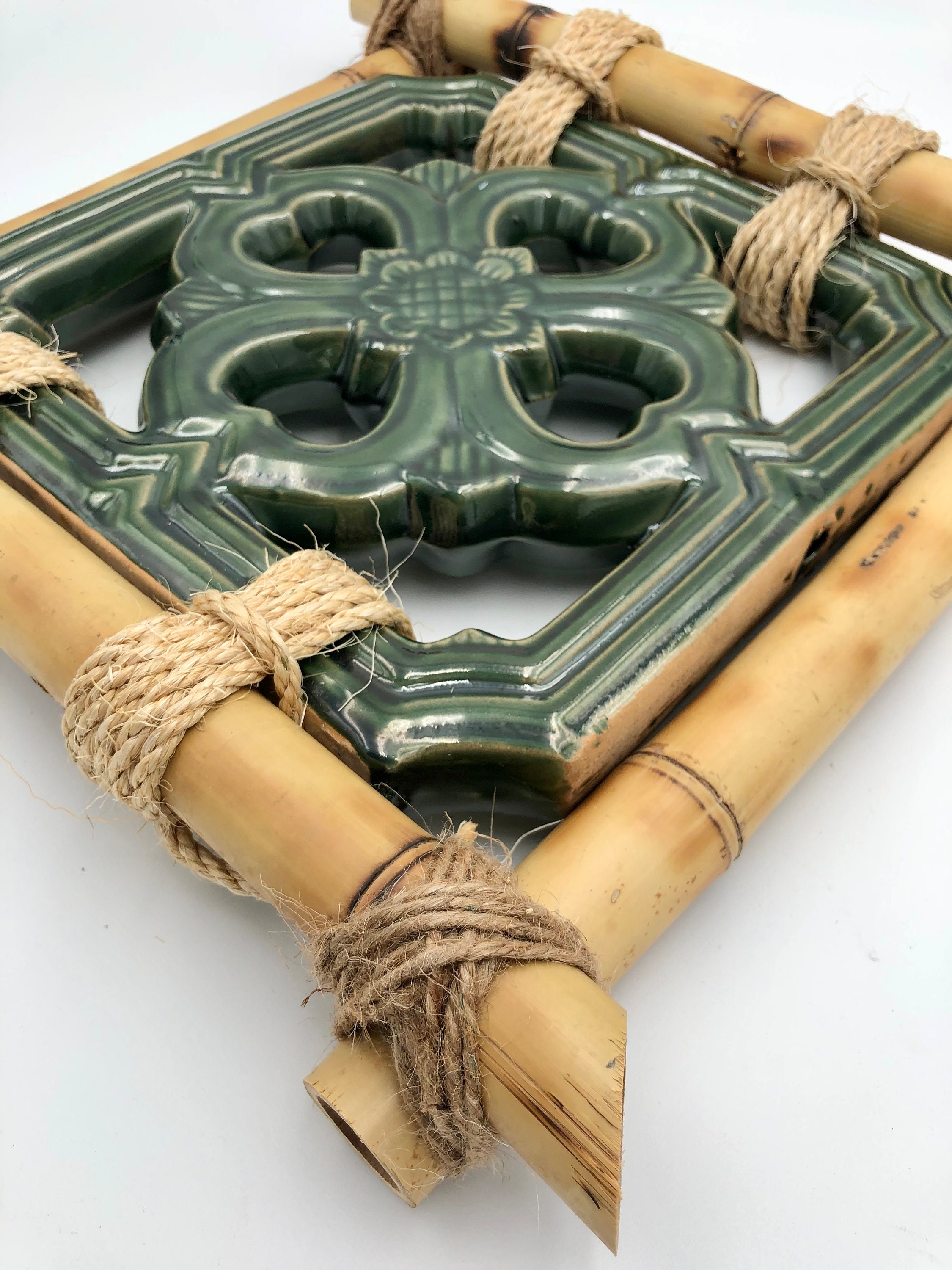 Tiki Jade Breezeway Tile Bamboo Wall Hanging - Etsy