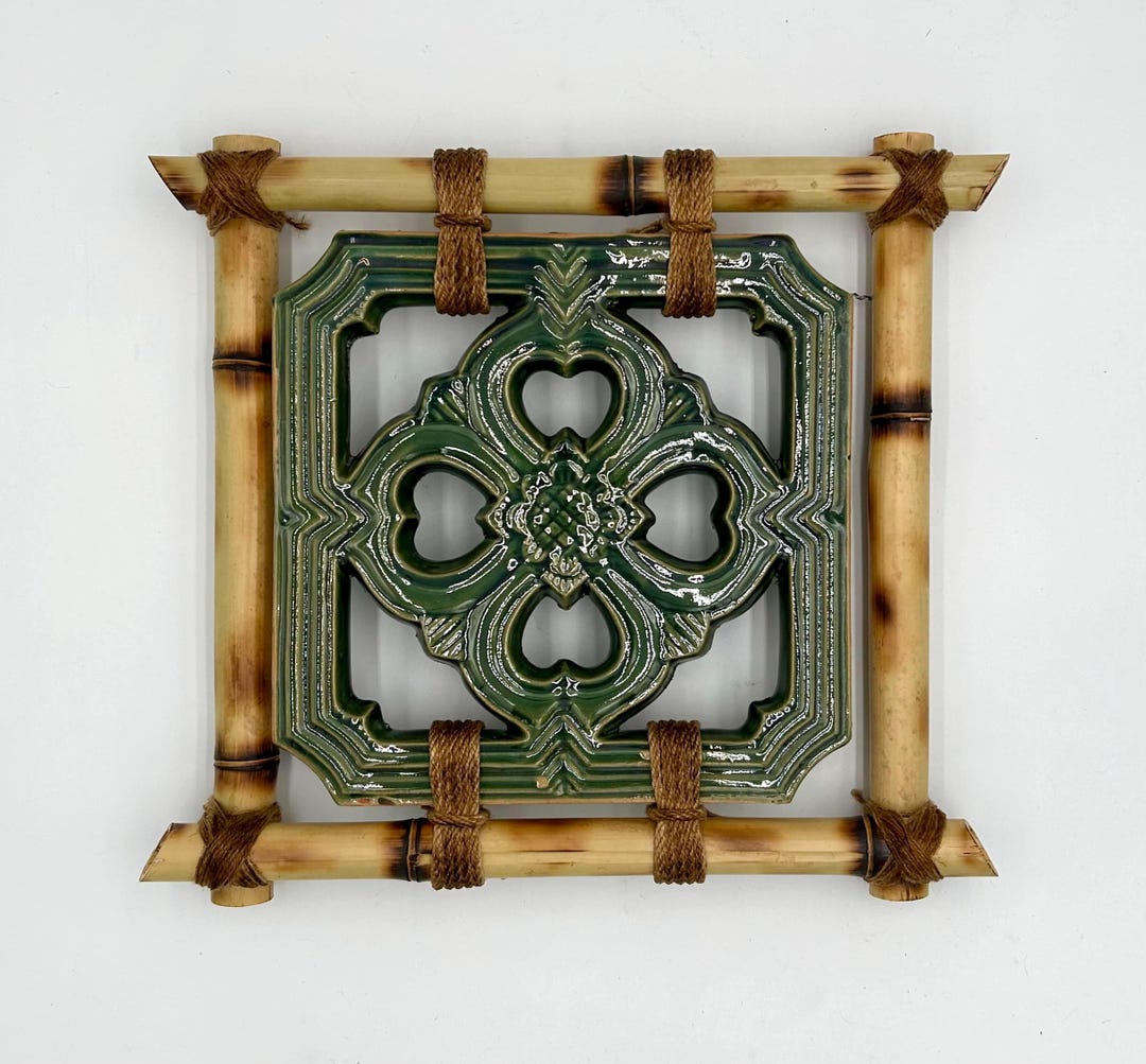 Tiki Jade Breezeway Tile Bamboo Wall Hanging Made to Order - Etsy