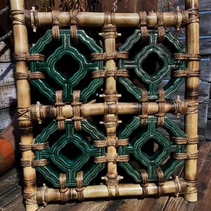 Tiki Jade Breezeway Tile Bamboo Wall Hanging, 4 Tiles. Made to Order - Etsy
