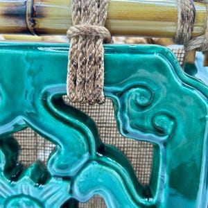 Tiki Jade Breezeway Tile Bamboo Table Lamp - Etsy