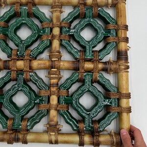 Tiki Jade Breezeway Tile Bamboo Wall Hanging, 4 Tiles. Made to Order - Etsy